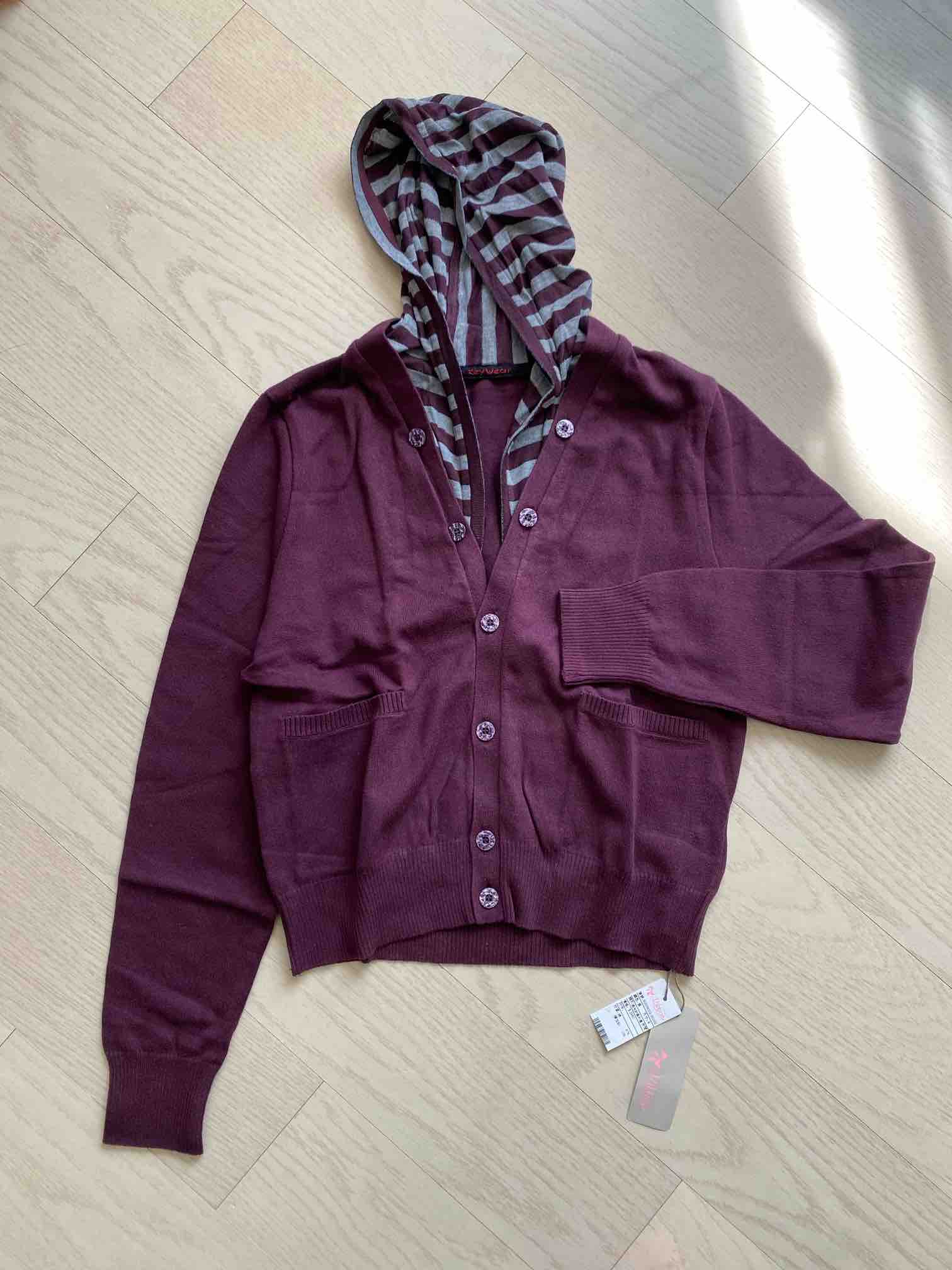 全新Key Wear紫色假兩件式針織外套 - GC贈物網