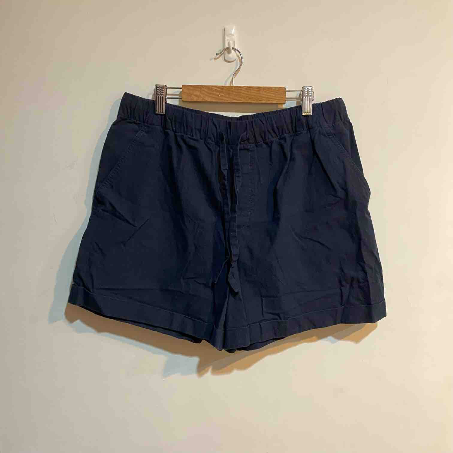 Lativ棉麻短褲深藍色XL號 - GC贈物網