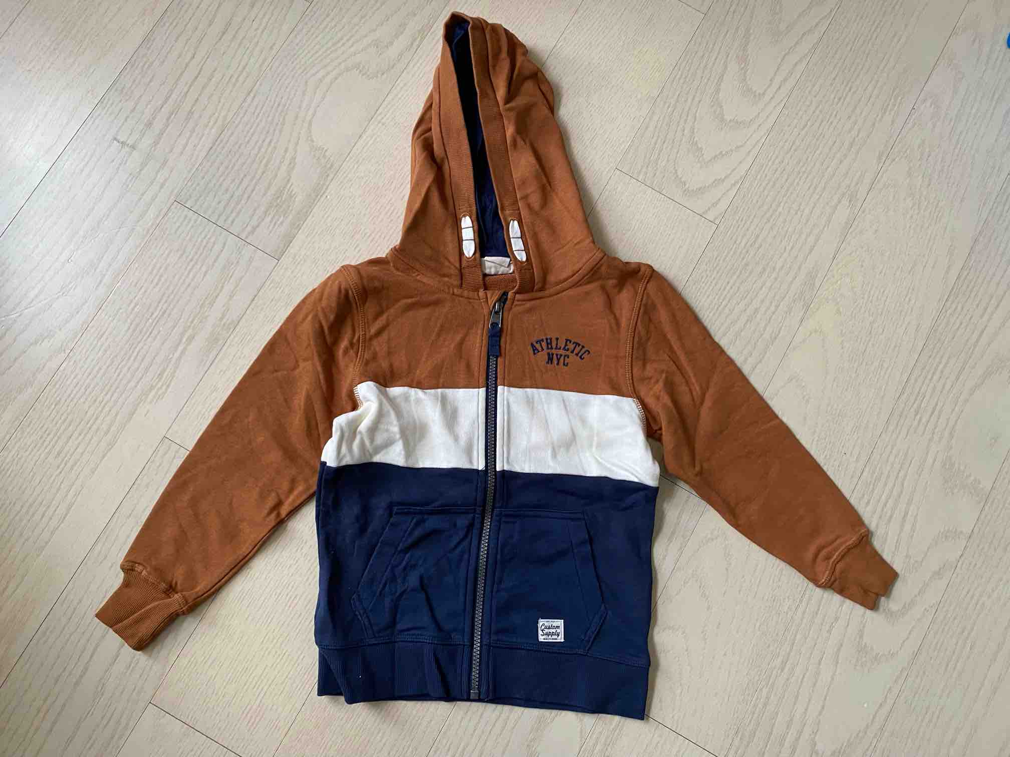 童H&M拼色毛圈連帽外套4-6Y - GC贈物網