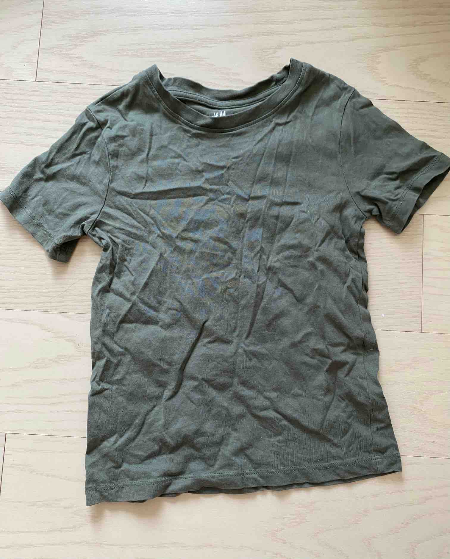 童H&M墨綠色棉質短袖T恤4-6Y - GC贈物網