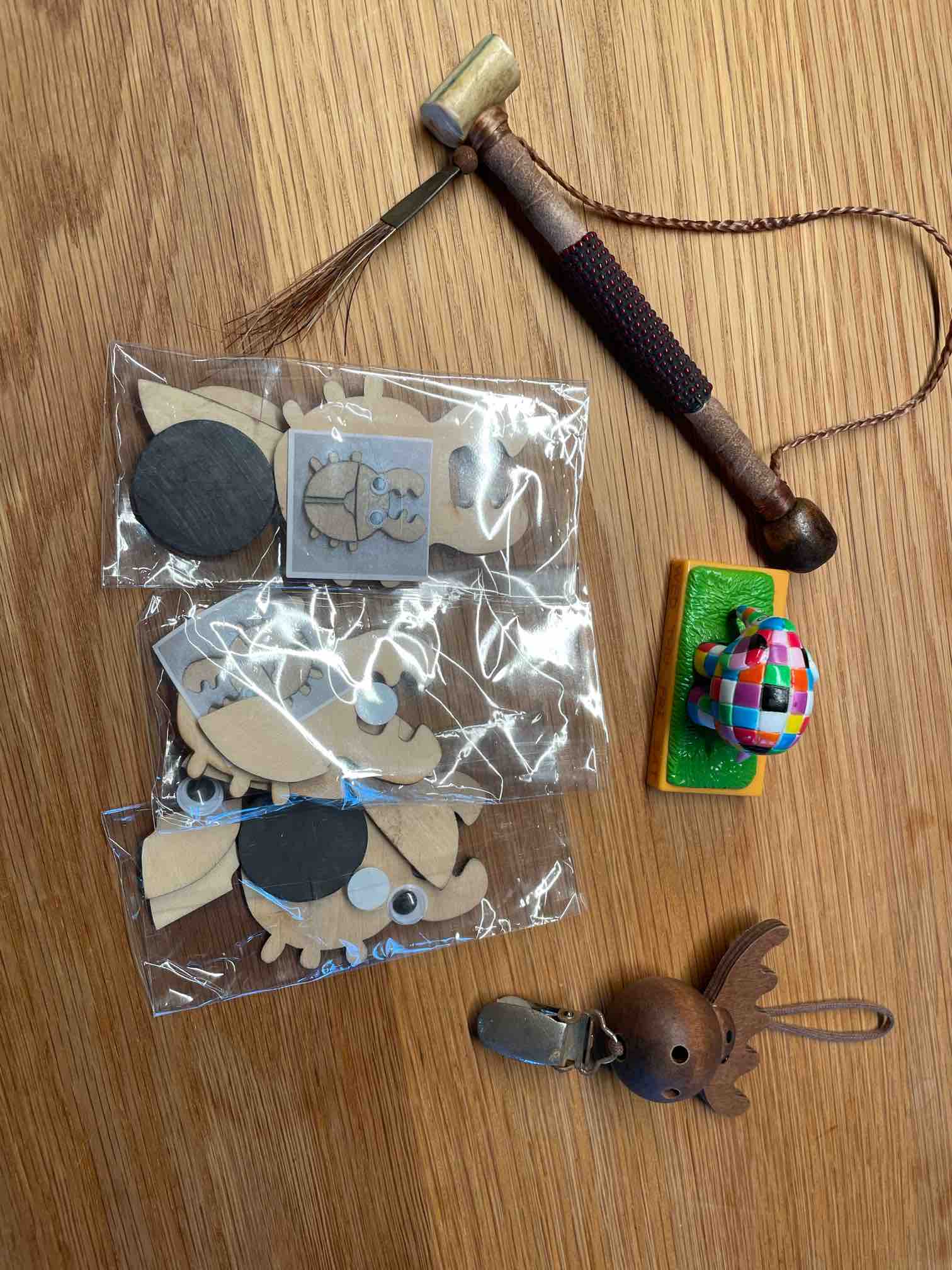 DIY磁鐵木獨角仙x3 艾瑪 小吊飾 - GC贈物網