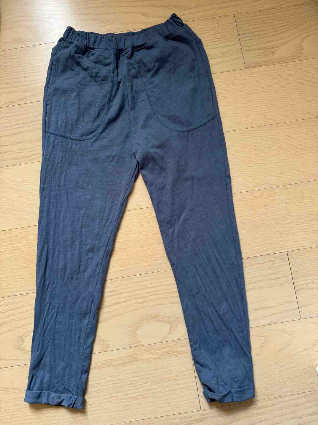 童。lativ藍色竹節棉束口長褲130 - GC贈物網