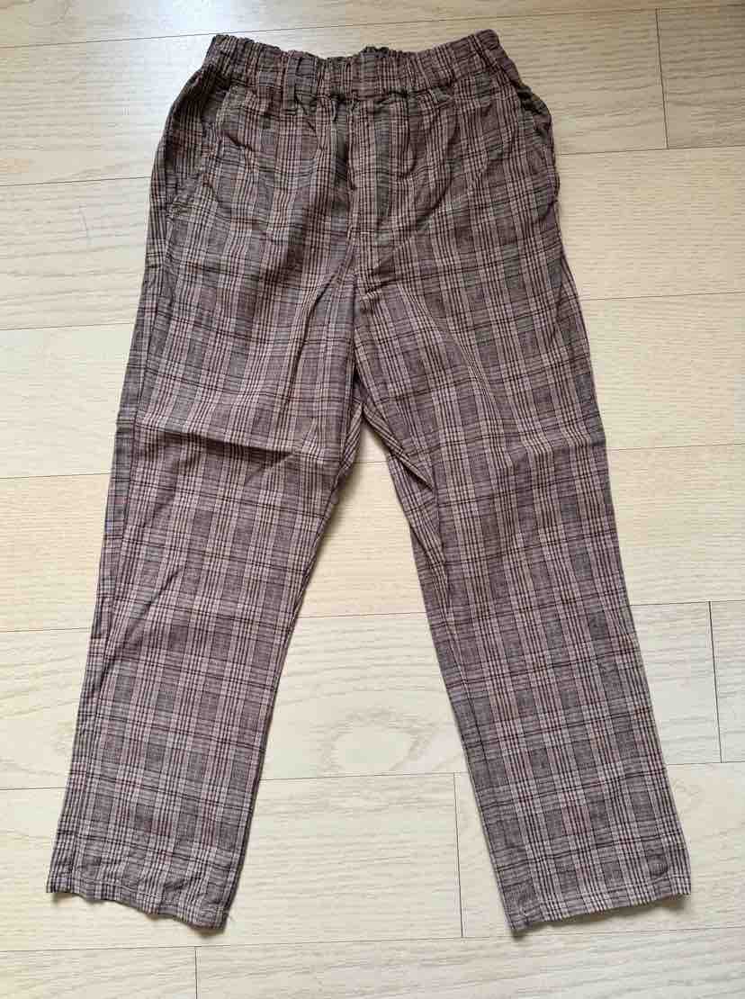 童。lativ咖啡色系格紋長褲130 - GC贈物網