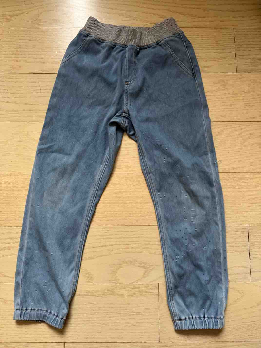 童。lativ淺藍色針織軟牛仔長褲130 - GC贈物網